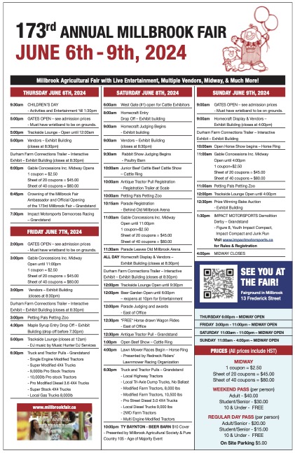 173rd Annual Millbrook Fair - The Millbrook Times